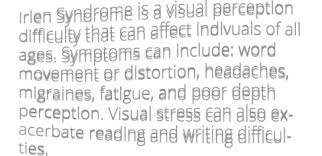 Irlen Syndrome - Dyslexia Reading Connection